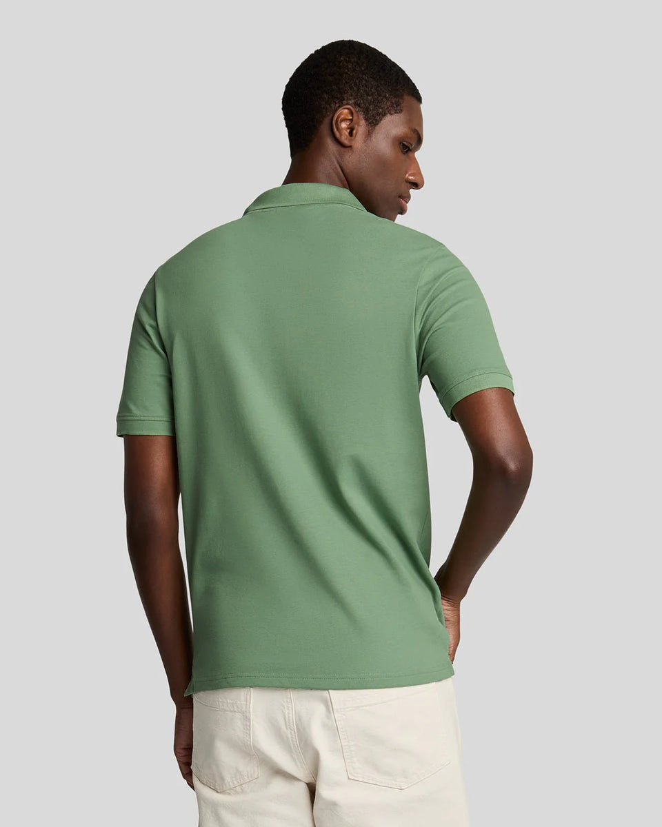 Lyle & Scott Plain Polo Smoke Green – Inocencia