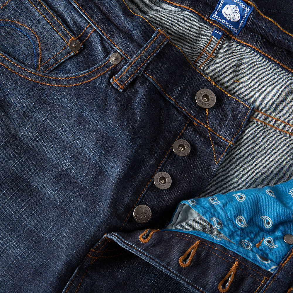Pretty Green Erwood Slim Fit jeans in 6 Month Wash – Inocencia